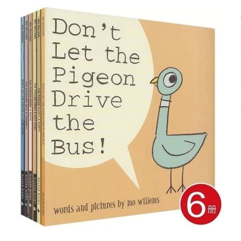Buy 6 Book/Set Pigeon Drive The Bus Educational Toys for Children ...