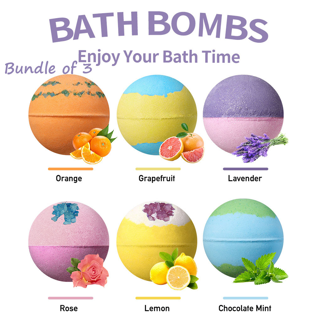 Buy [Bundle of 3] Mishiu Essential Oil Bath Salt Ball 102g Bath Ball ...