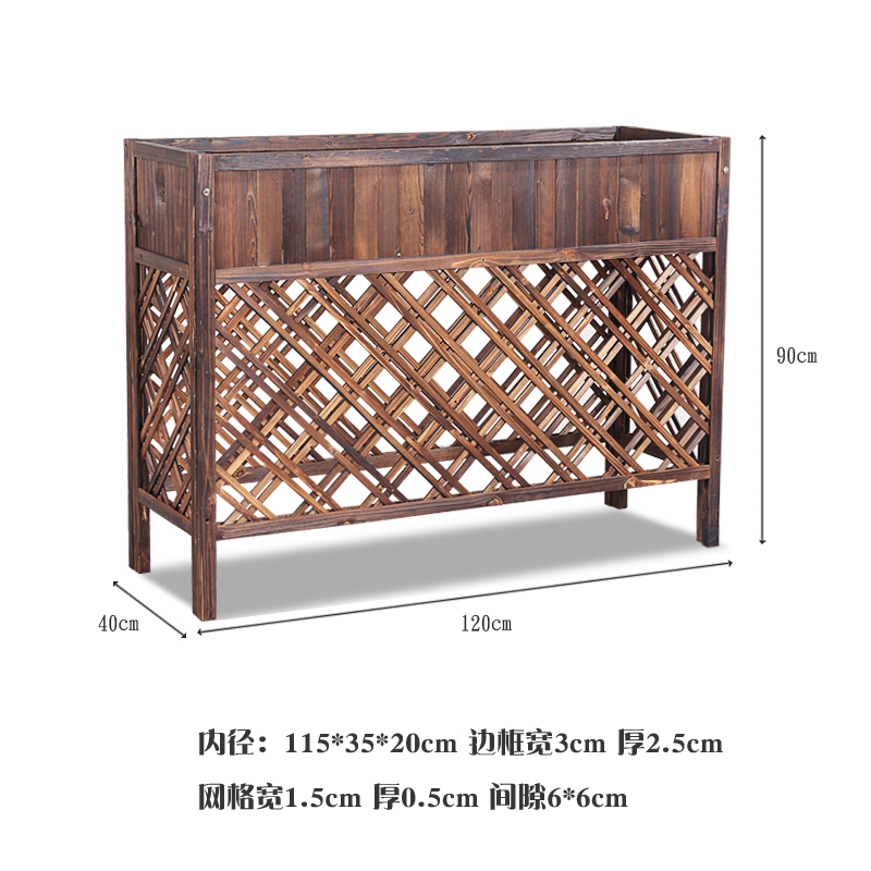 Buy Restaurant partition flower stand anticorrosive wood solid wood ...