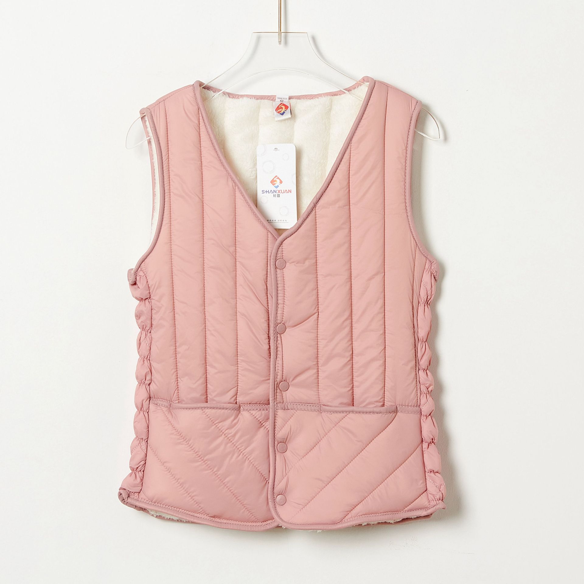 Buy Ladies new lamb velvet long hair warm cotton vest women's vest plus ...