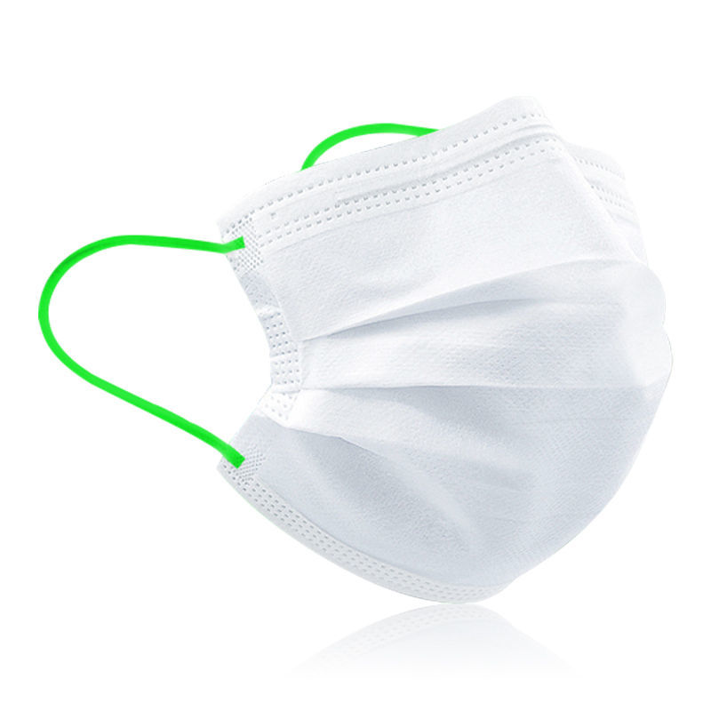 Buy 50 disposable gradient masks white female fashion black ear strap ...