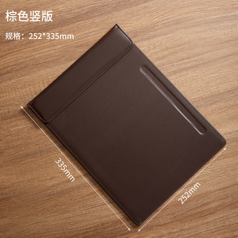 Buy A4 leather signature folder hotel conference folder writing pad ...
