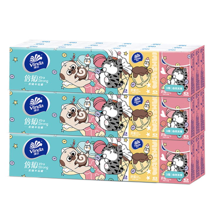 Buy 30 Packs Vinda Tissue Paper 3 Ply on ezbuy SG