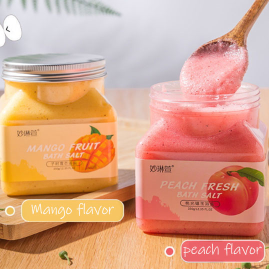 Buy 350g Peach Fruity Bath Salt, Back Feet, Hands, Foot Bath Salt, Bath ...