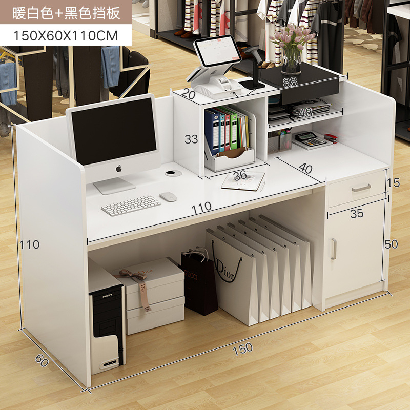Buy The front desk cash register corner simple modern reception counter ...