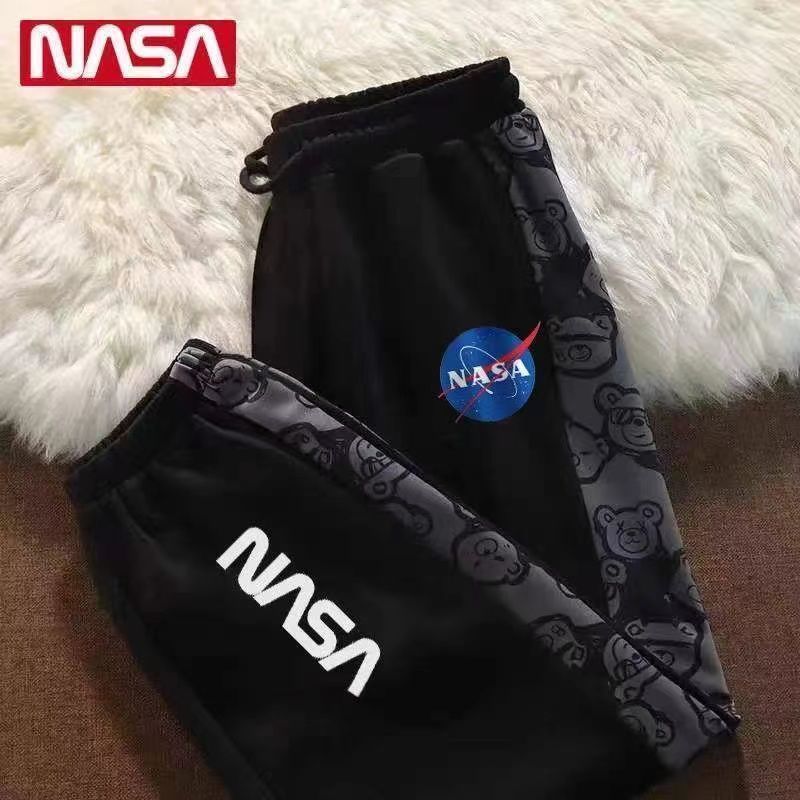 Buy 2022 spring and autumn new NASA pants men's trend all-match men's and women's loose ...