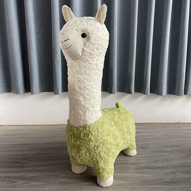 Buy Creative net red alpaca stool sitting stool doll plush children ...