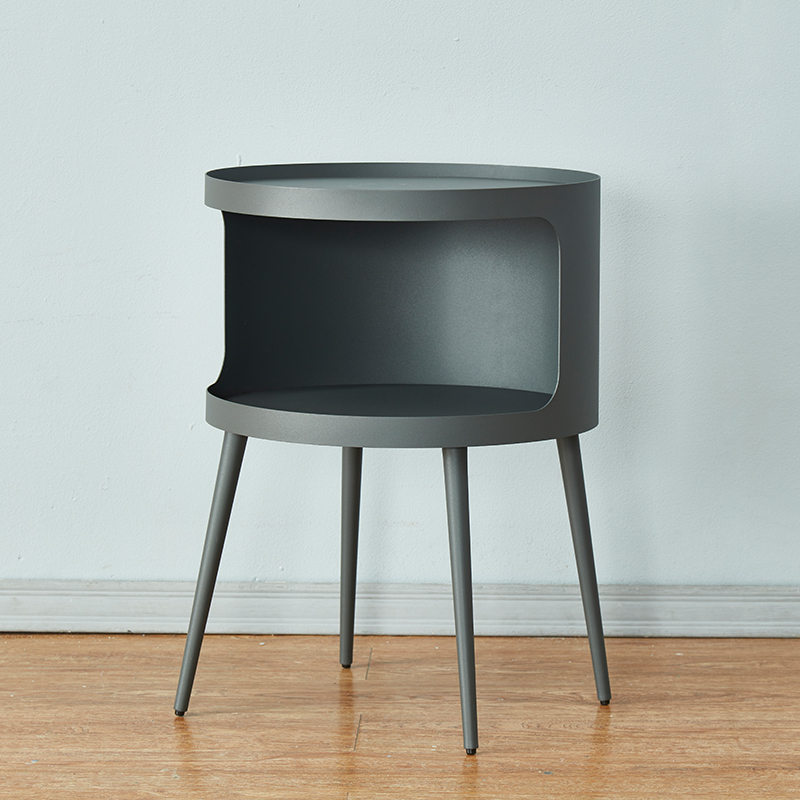 Buy Nordic light luxury modern minimalist bedside table round coffee ...