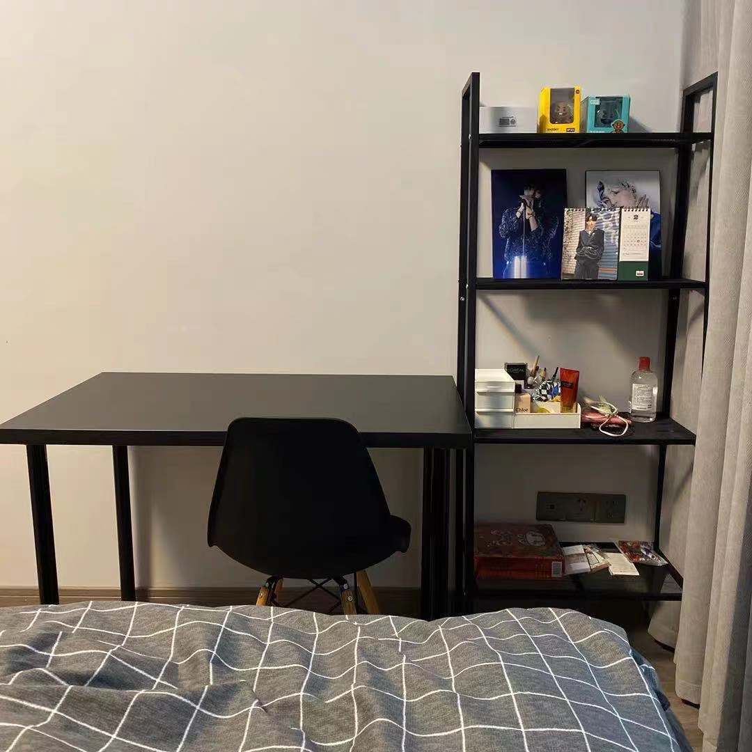 Buy IKEA shelf kitchen storage multi-layer wrought iron bookshelf floor ...