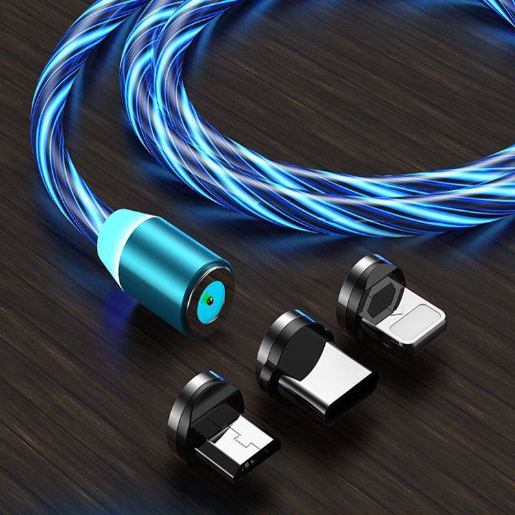 Buy 3 in 1 Streamer magnetic data cable, one for three luminous ...