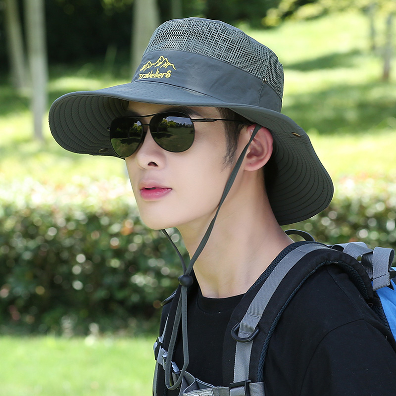 Buy Hat men summer sun hat outdoor breathable sun hat male biker hat ...