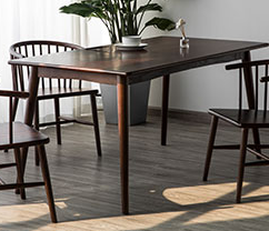 Buy Japanese round leg table all solid wood rectangular dining table ...