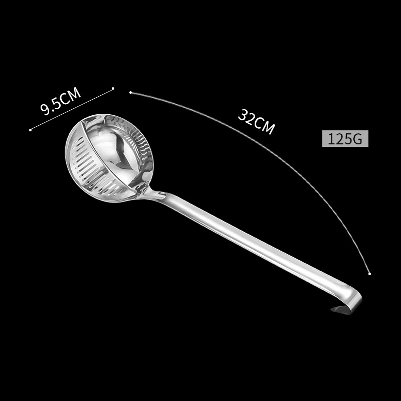 Buy Two-in-one hot pot spoon 304 stainless steel spoon leaking kitchen ...