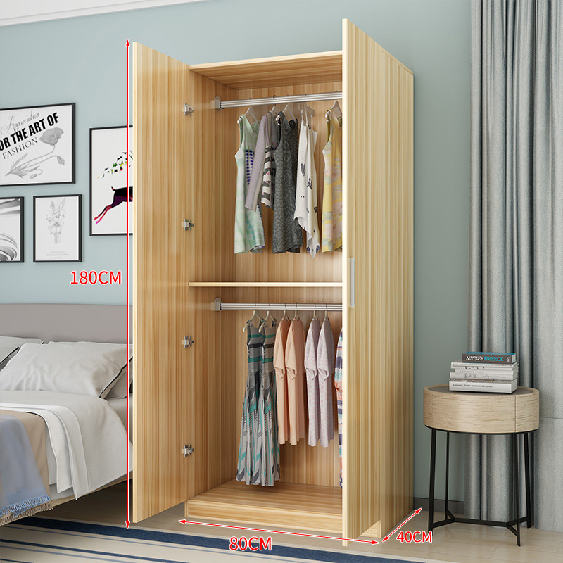 Buy Simple wardrobe modern simple economy real wood-based bedroom ...